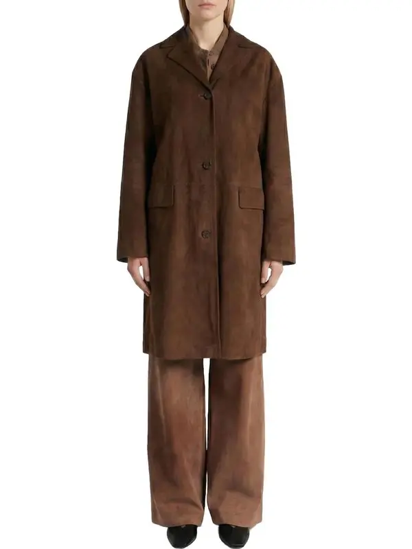 Max Mara Ortensia Suede Coat - Brown
