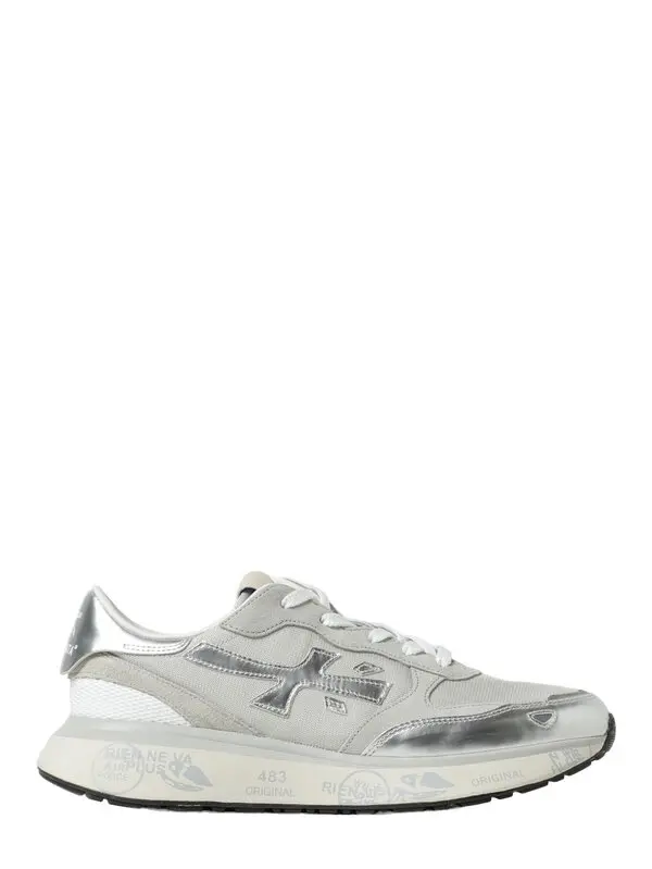 Premiata Lauryn Leather And Mesh Sneakers - Silver