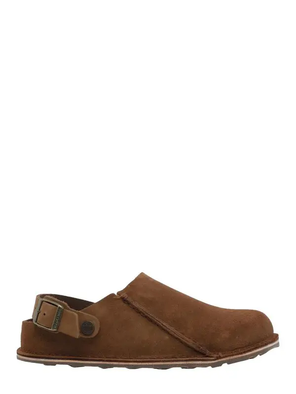 BIRKENSTOCK Lutry Suede Slingback Mules - Brown