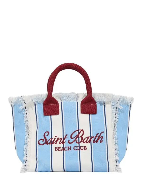 MC2 SAINT BARTH Colette Cotton Canvas Tote Bag With Logo - Multicolor