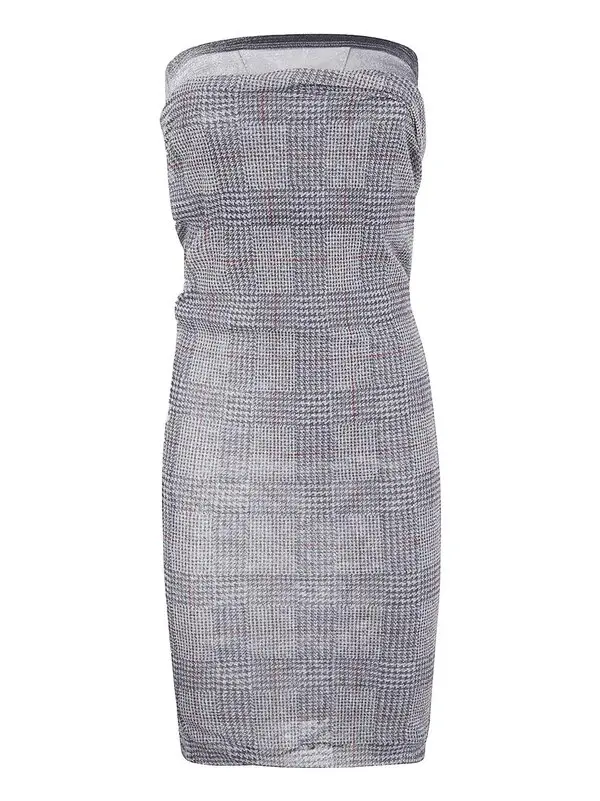 JEAN PAUL GAULTIER Plaid Midi Skirt - Grey