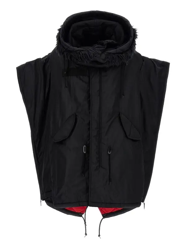 Junya Watanabe Hooded Cape - Black