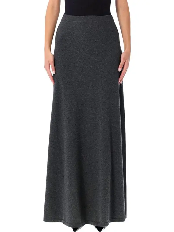 Balenciaga A-line Maxi Skirt - Grey