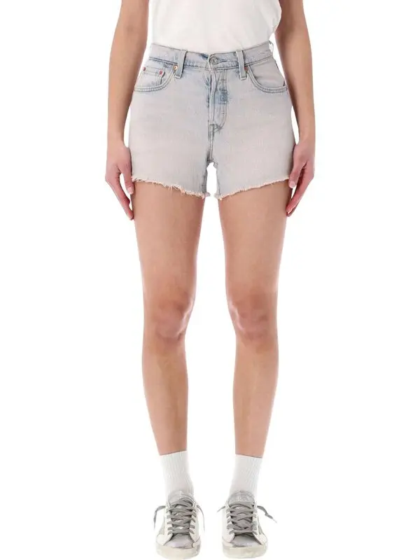 LEVI'S 501® High-rise Cotton Denim Shorts - Pink