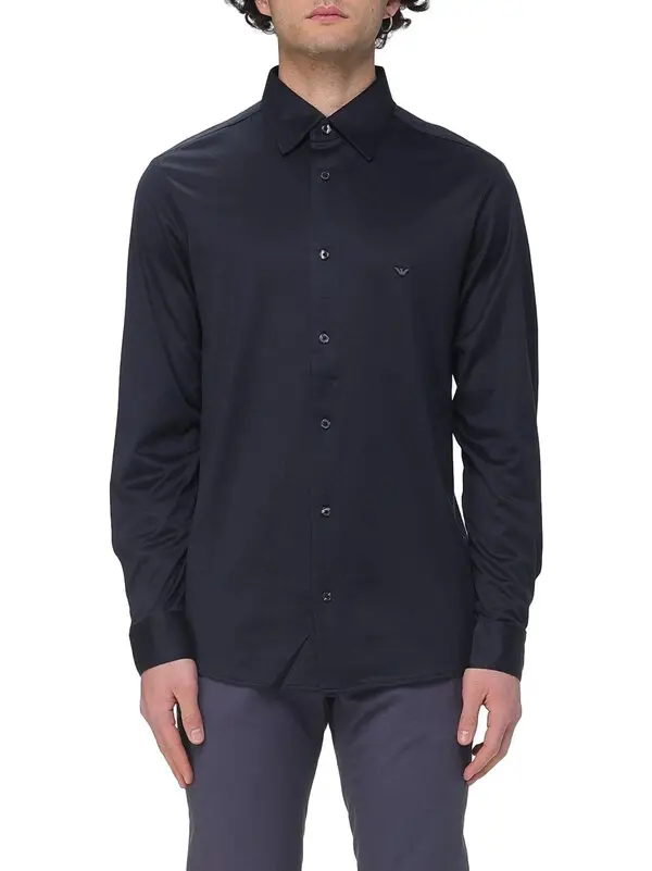 Emporio Armani Cotton Blend Shirt - Navy