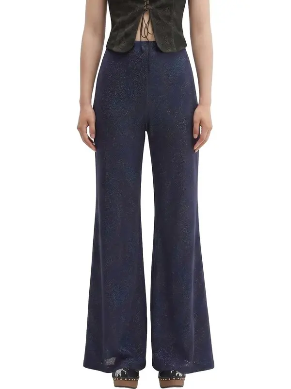MARGHERITA MACCAPANI Easy Flared Trousers - Navy