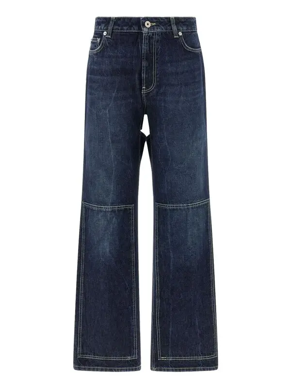 JEAN PAUL GAULTIER Paneled Wide Leg Jeans - Blue