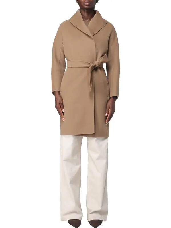 Max Mara Belted Wrap Coat - Camel