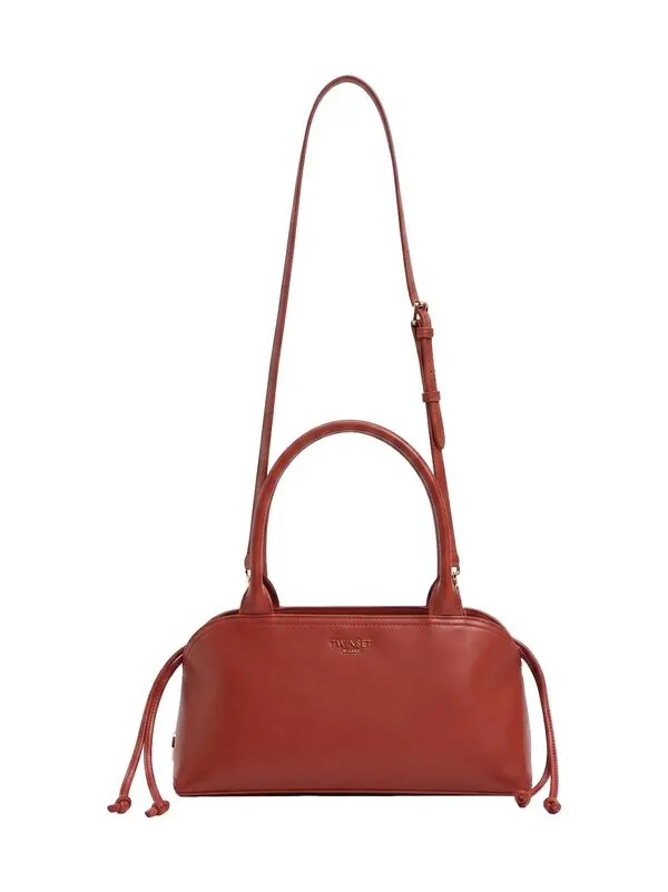 TWINSET Faux Leather Rounded Bag - Brown