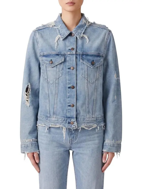 Acne Studios Bleached Trucker Jacket - Denim