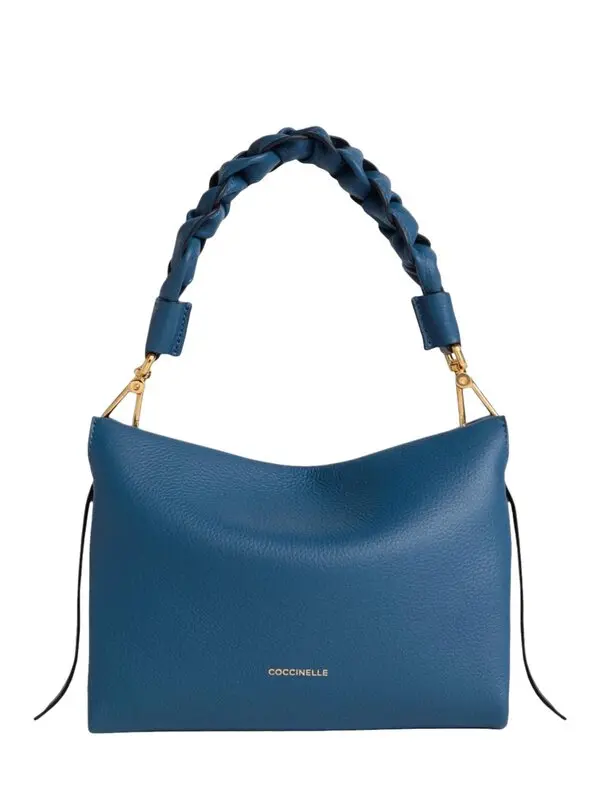 COCCINELLE Leather Mini Bag With Braided Handle - Blue