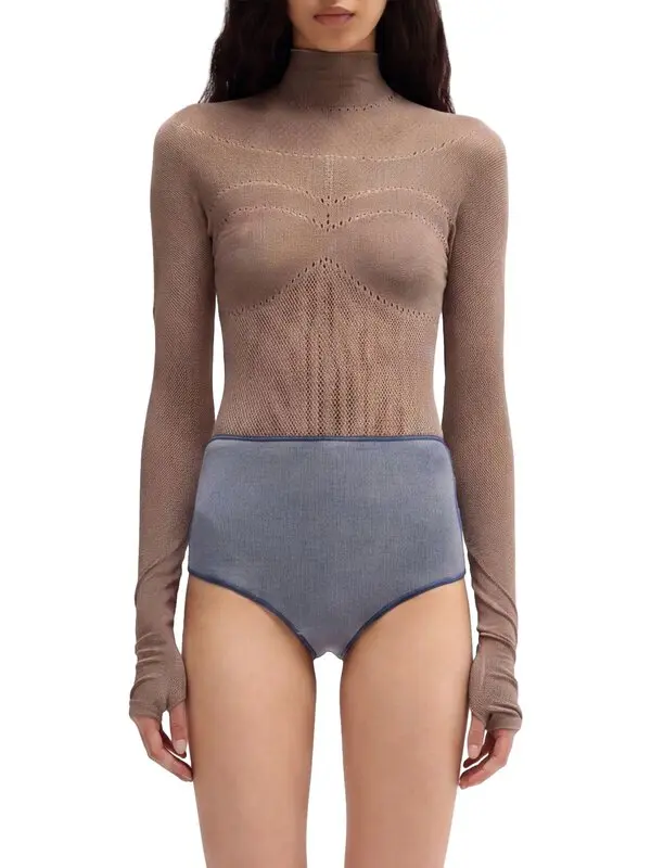 MARGHERITA MACCAPANI Second Skin Long Sleeve Top - Sand