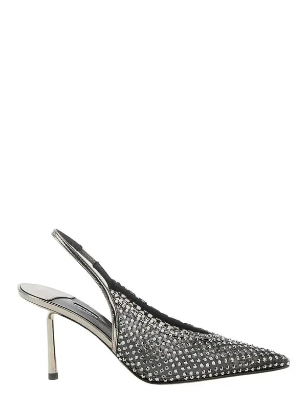 LE SILLA Gilda Rhinestone Embellished Slingback Pumps - Grey