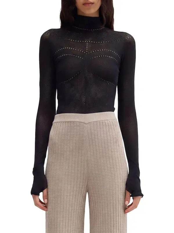 MARGHERITA MACCAPANI Second Skin Top - Black