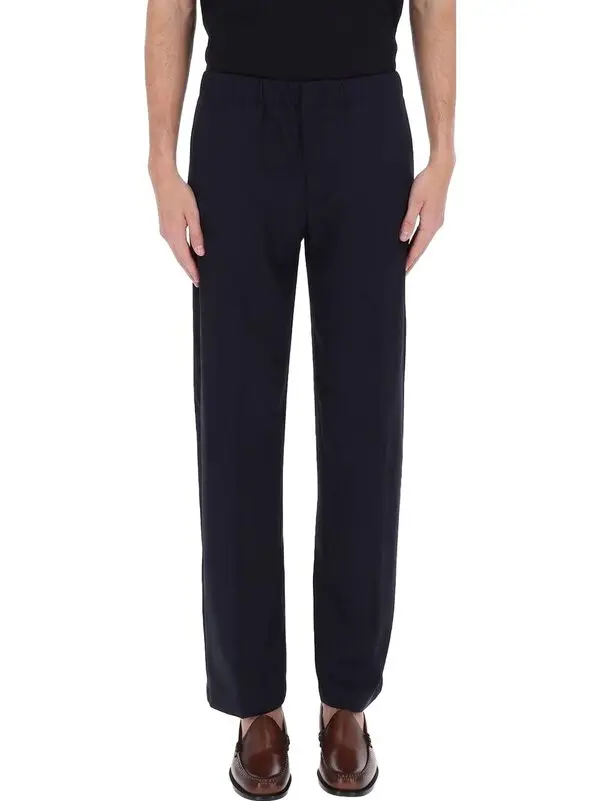 LARDINI Virgin Wool Slim Fit Trousers - Blue