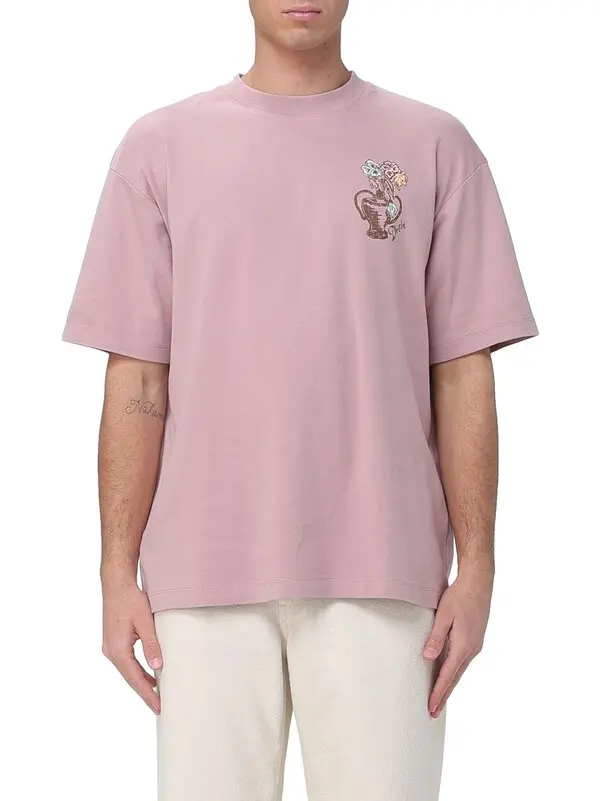 Drole De Monsieur Printed Cotton T-shirt - Pink