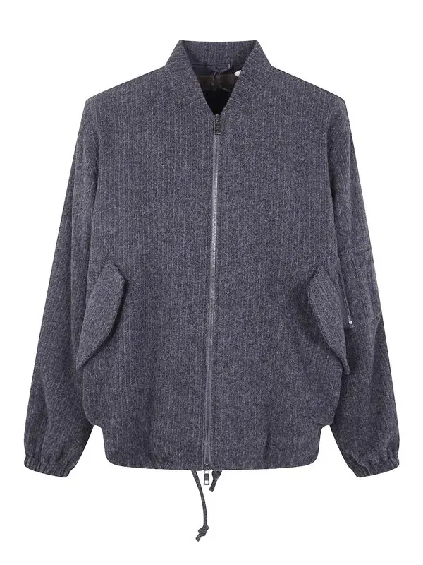 GIORGIO BRATO Textured Zip-up Jacket - Black