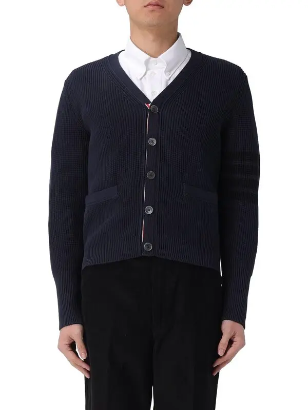 Thom Browne Four-bar Cardigan - Navy