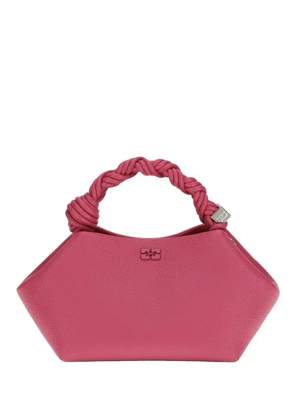 GANNI Recycled Leather Blend Mini Bow Bag - Red