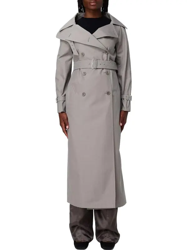 Max Mara Double-breasted Cotton Trench Coat - Grey