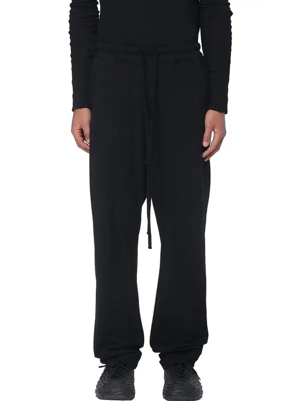 THOM KROM Cotton Drawstring Wide-leg Trousers - Black