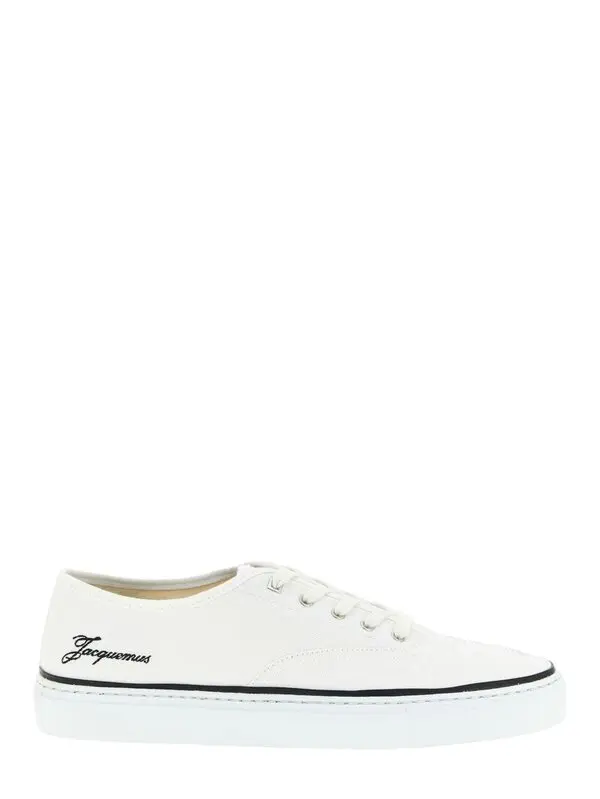 Jacquemus Les Fefe Cotton Canvas Sneakers - White