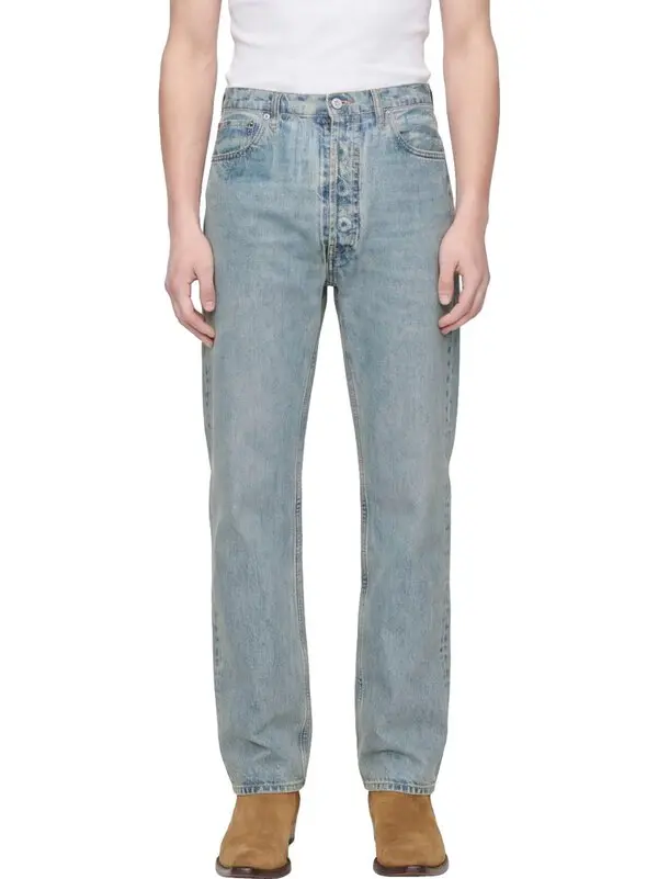 MAISON MARGIELA Straight Leg Cotton Denim Jeans - Ice