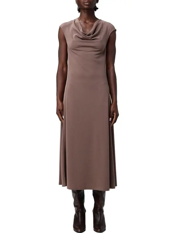Max Mara Vetusta Midi Jersey Dress - Brown