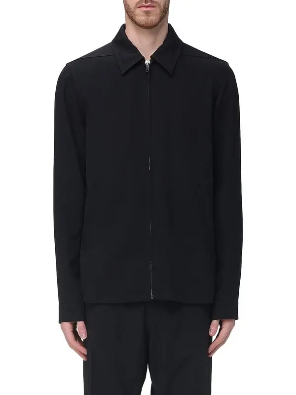 Rick Owens Wool Zip-up Shirt Jacket - Black