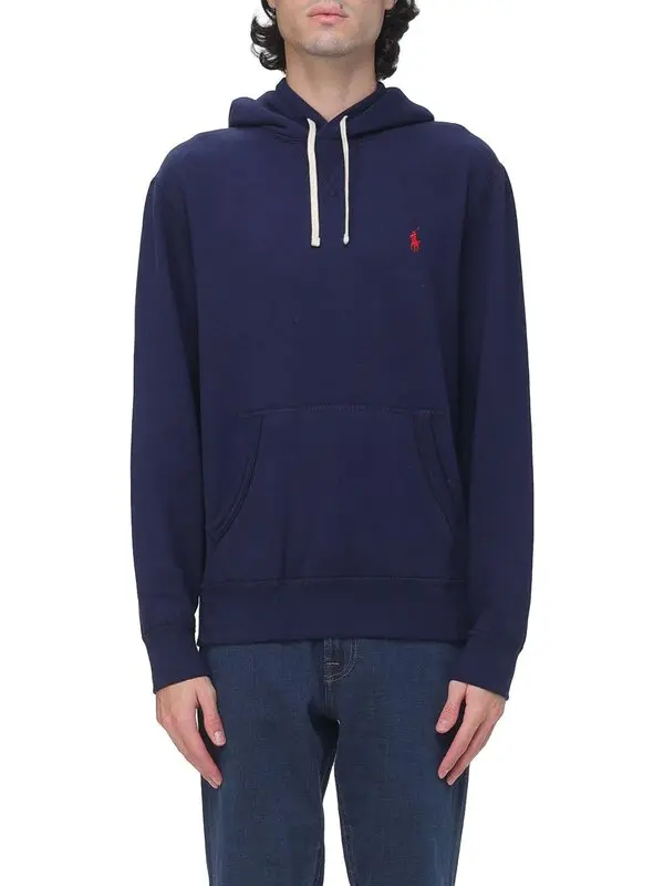 Polo Ralph Lauren Heathered Fleece Back Hoodie - Blue