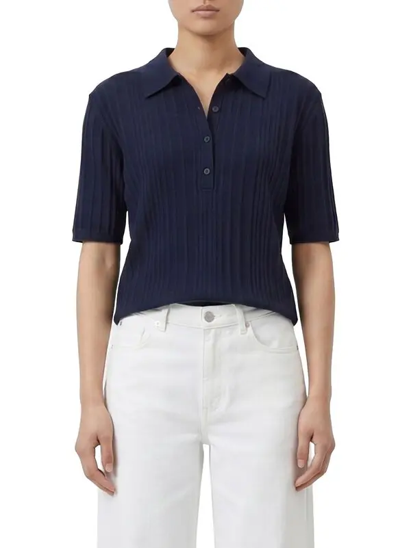 Closed Knitted Polo Shirt - Blue