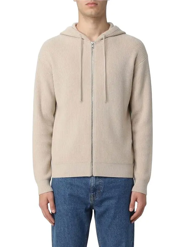 Rick Owens Wool Zip-up Hooded Cardigan - Beige
