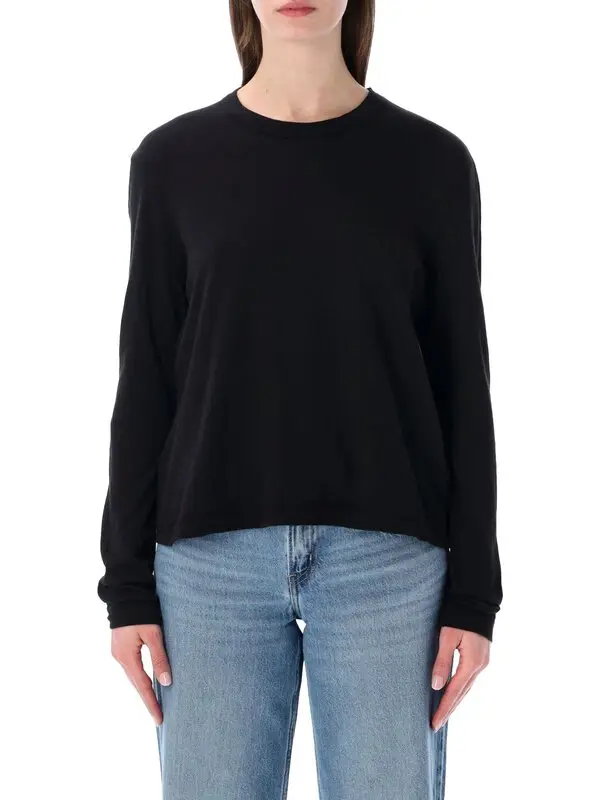JAMES PERSE Long-sleeved Crew Neck T-shirt - Black