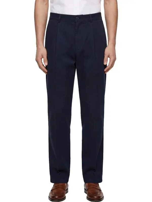 Valentino Garavani Tailored Cotton Trousers - Navy