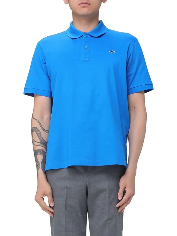 Paul & Shark Cotton Polo Shirt With Mini Logo - Gnawed Blue
