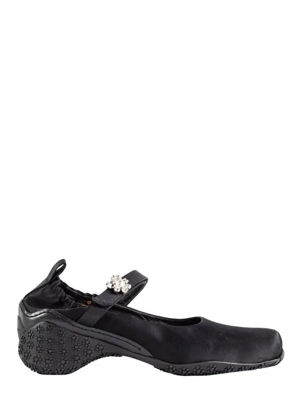 Simone Rocha Embellished Mary Jane Ballet Flats - Black