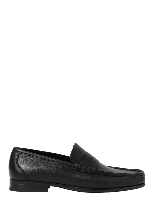FERRAGAMO Leather Loafers - Black