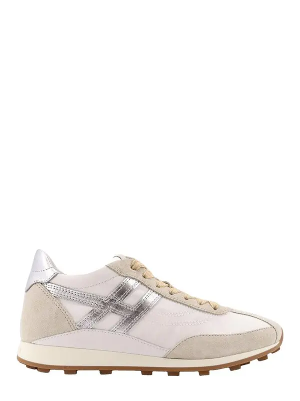 Hogan Athletic Suede And Nylon Lace-up Sneakers - Beige