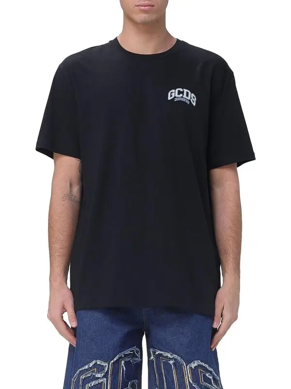 Gcds Logo Cotton T-shirt - Black