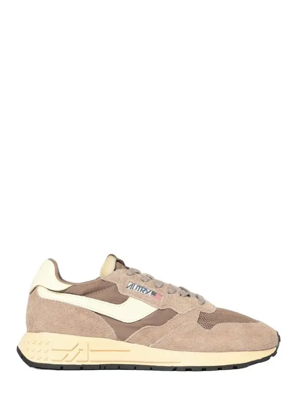 AUTRY Suede And Nylon Lace-up Sneakers - Brown