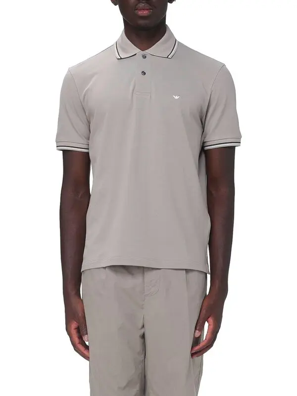 Emporio Armani Stretch Cotton Polo Shirt - Grey 1