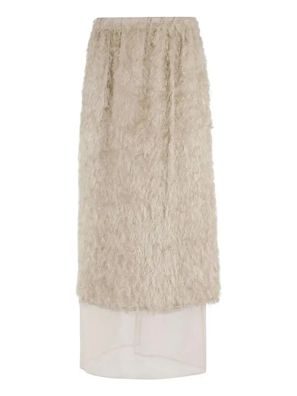 ALYSI Midi Skirt - Brown