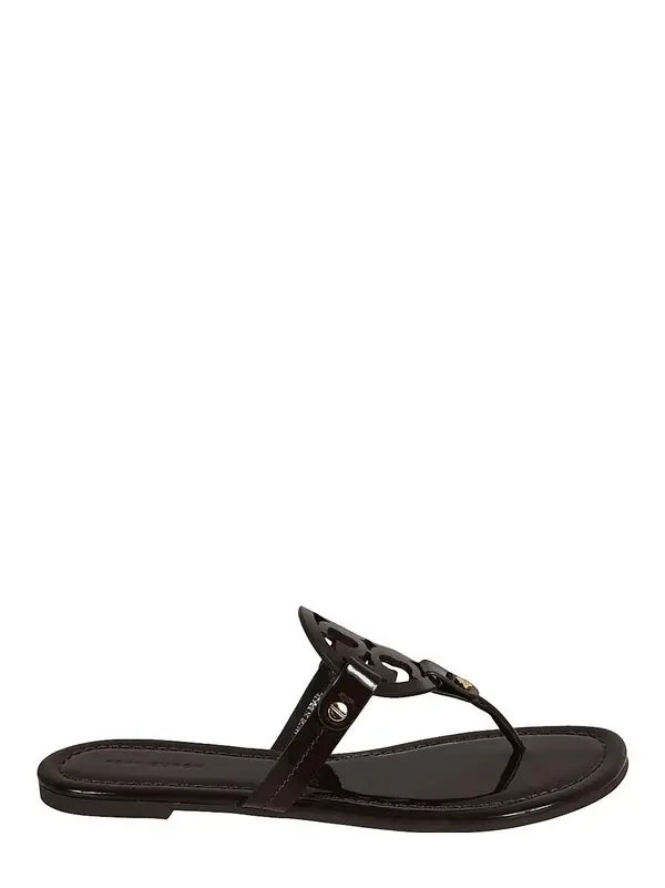 Tory Burch Miller Leather Flip Flops - Brown