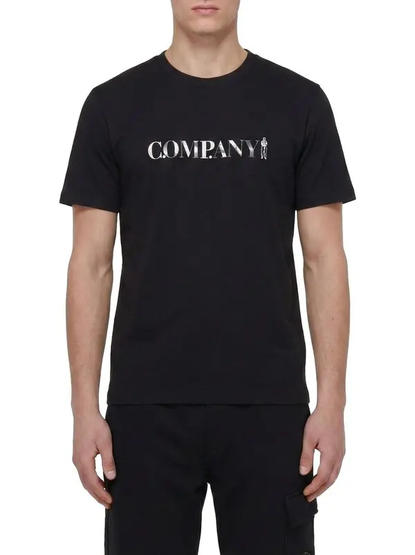 C.P. COMPANY Cotton T-shirt With Logo - Black