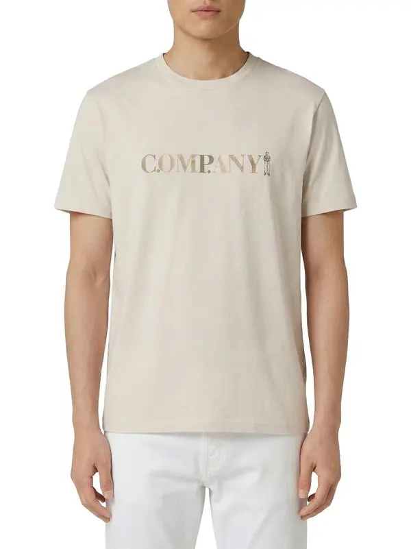 C.P. COMPANY Cotton T-shirt With Logo - Ice