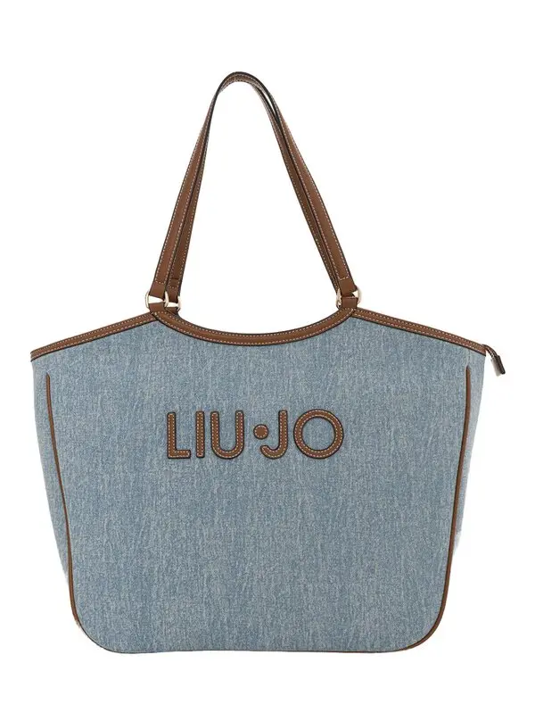 Liu Jo Large Cotton Tote Bag - Denim