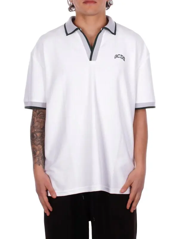 Gcds Cotton Polo Shirt With Logo - Green