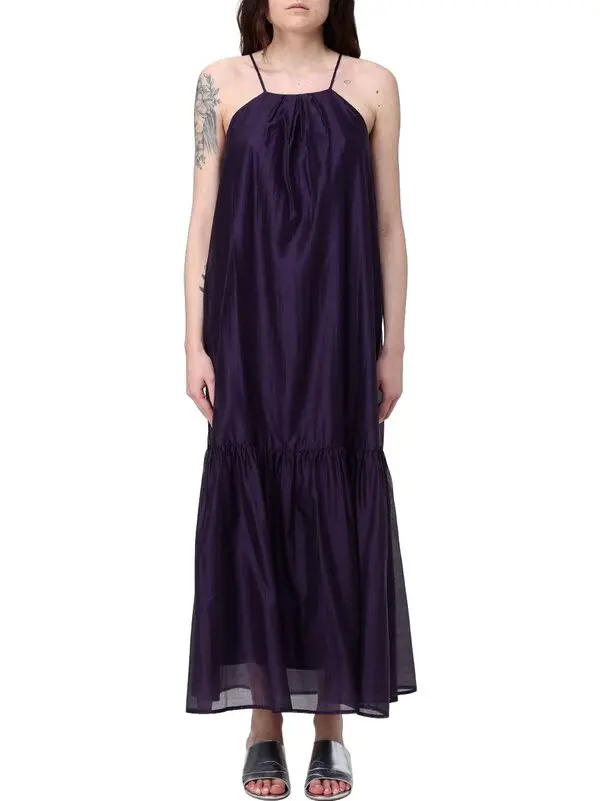 Liu Jo Halterneck Muslin Midi Dress - Violet