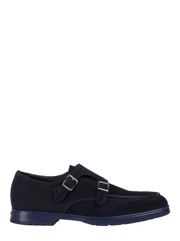 DOUCAL'S Buckled Monk Strap Shoes - Blue