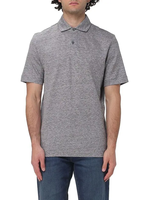 BOSS Cotton And Linen Polo - Brown